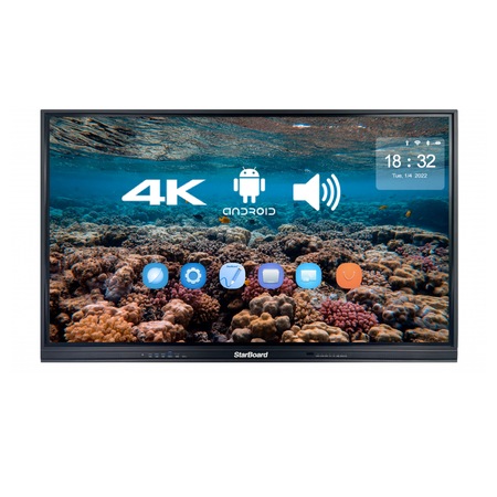 Display Interactiv StarBoard QS186, 86 inch, 219 cm, 4K, Android 11 ...