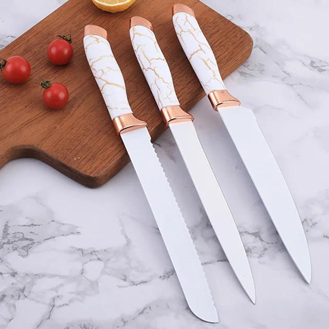 Set de cutite bucatar 7 piese din otel inoxidabil, pentru feliere ...