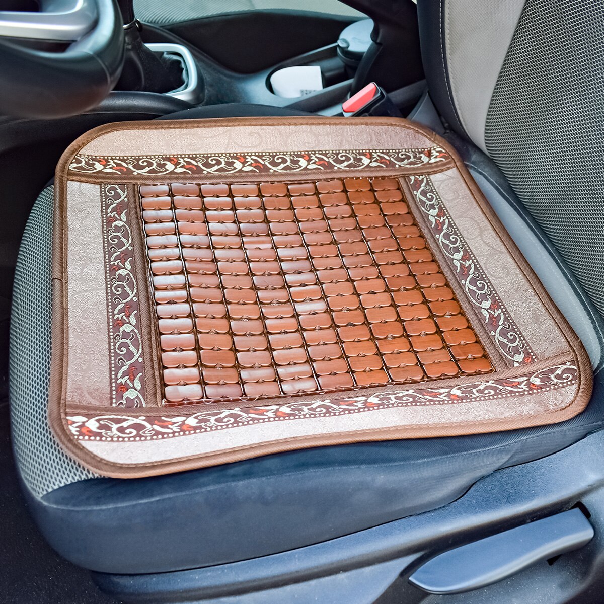 Perna scaun auto, din lemn de bambus, Naimeed D4915, Maro - eMAG.ro