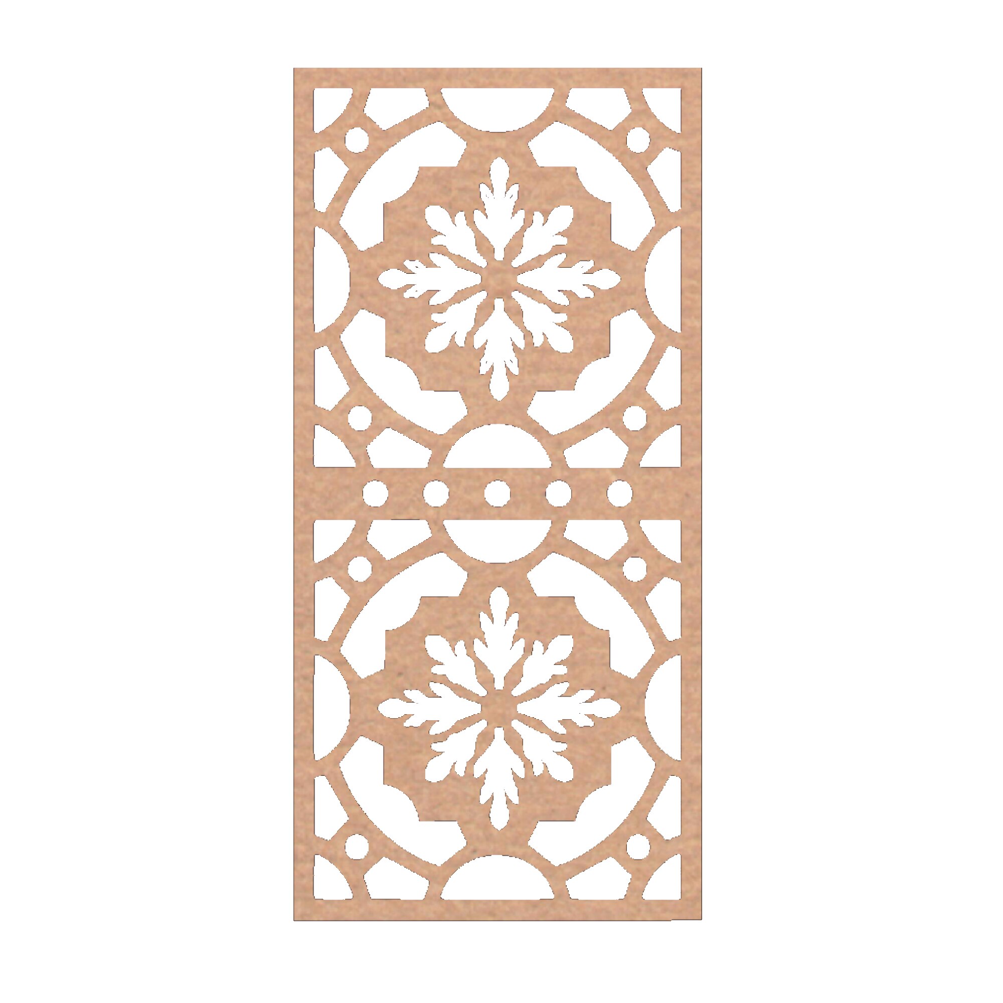 Panou decorativ traforat, mdf natur, Mos171, 100 x 48 cm, 6 mm - eMAG.ro