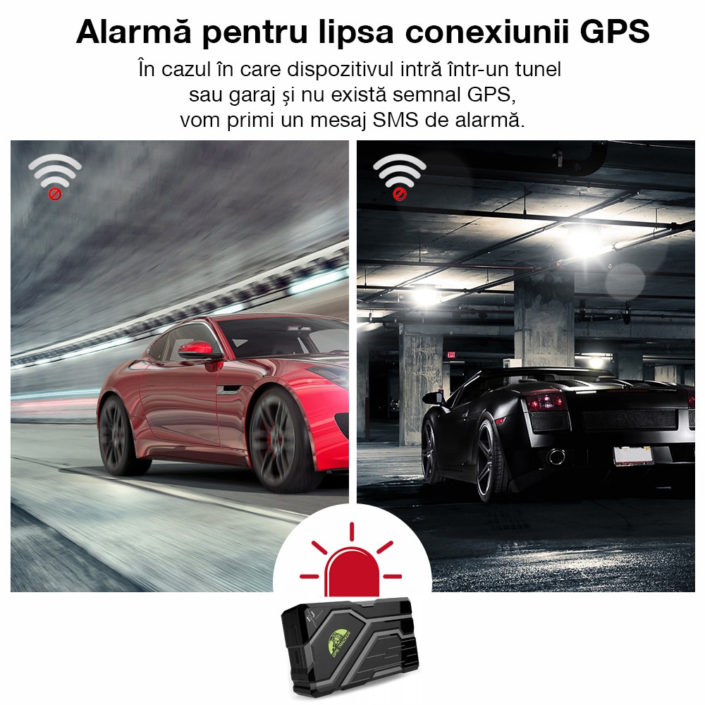 GPS tracker magnetic cu SIM card, comenzi prin SMS, cu microfon ...