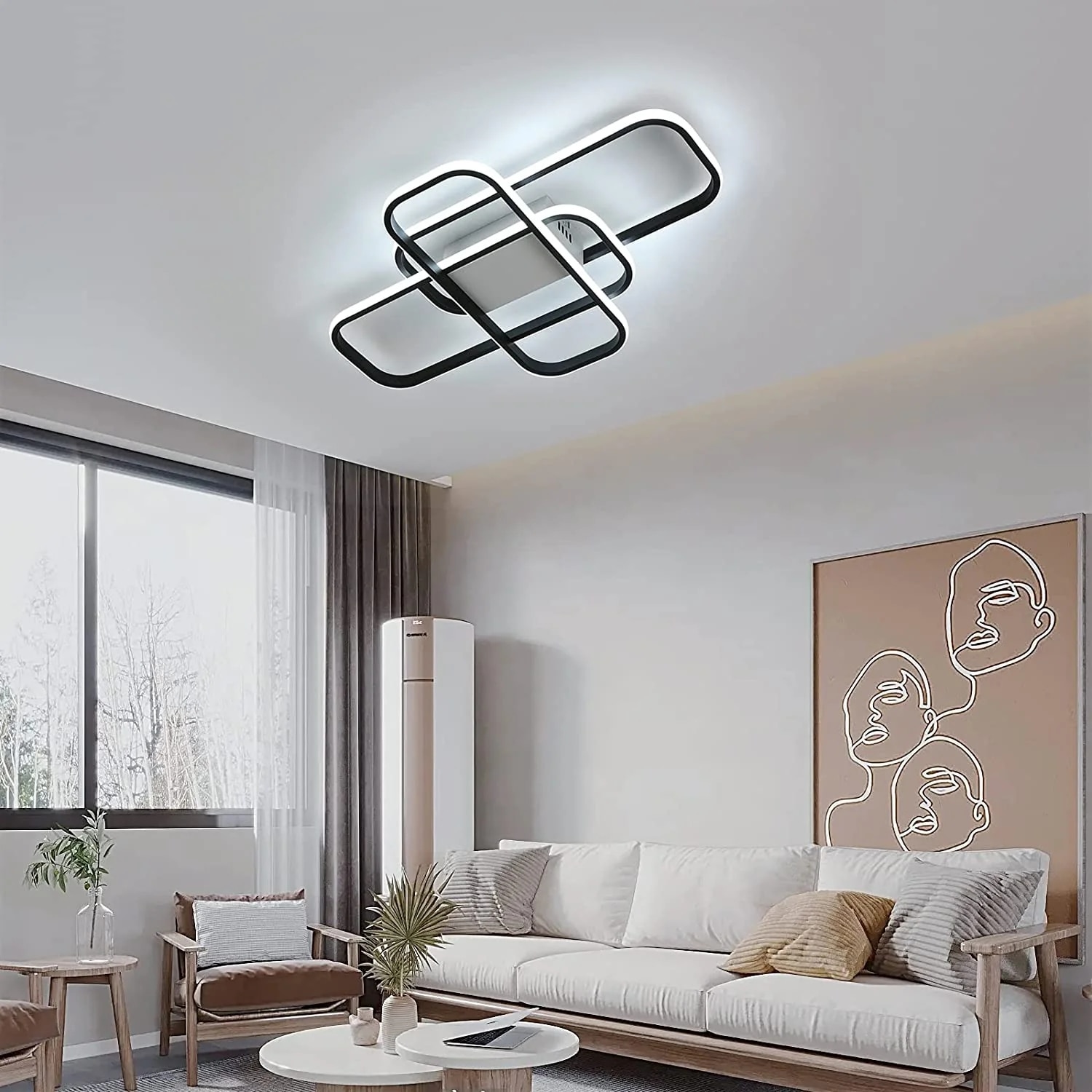 Plafoniera Cu LED, Comely, Aluminiu, Dreptunghiulara, 220v, 44w ...