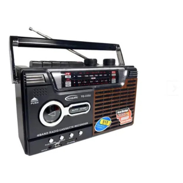 Radio Portabil Retro AT PERFORMANCE® – Casetofon, MP3 Player, USB ...
