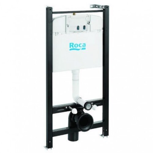 Rezervor WC incastrat Roca Active One, cu clapeta de actionare negru ...