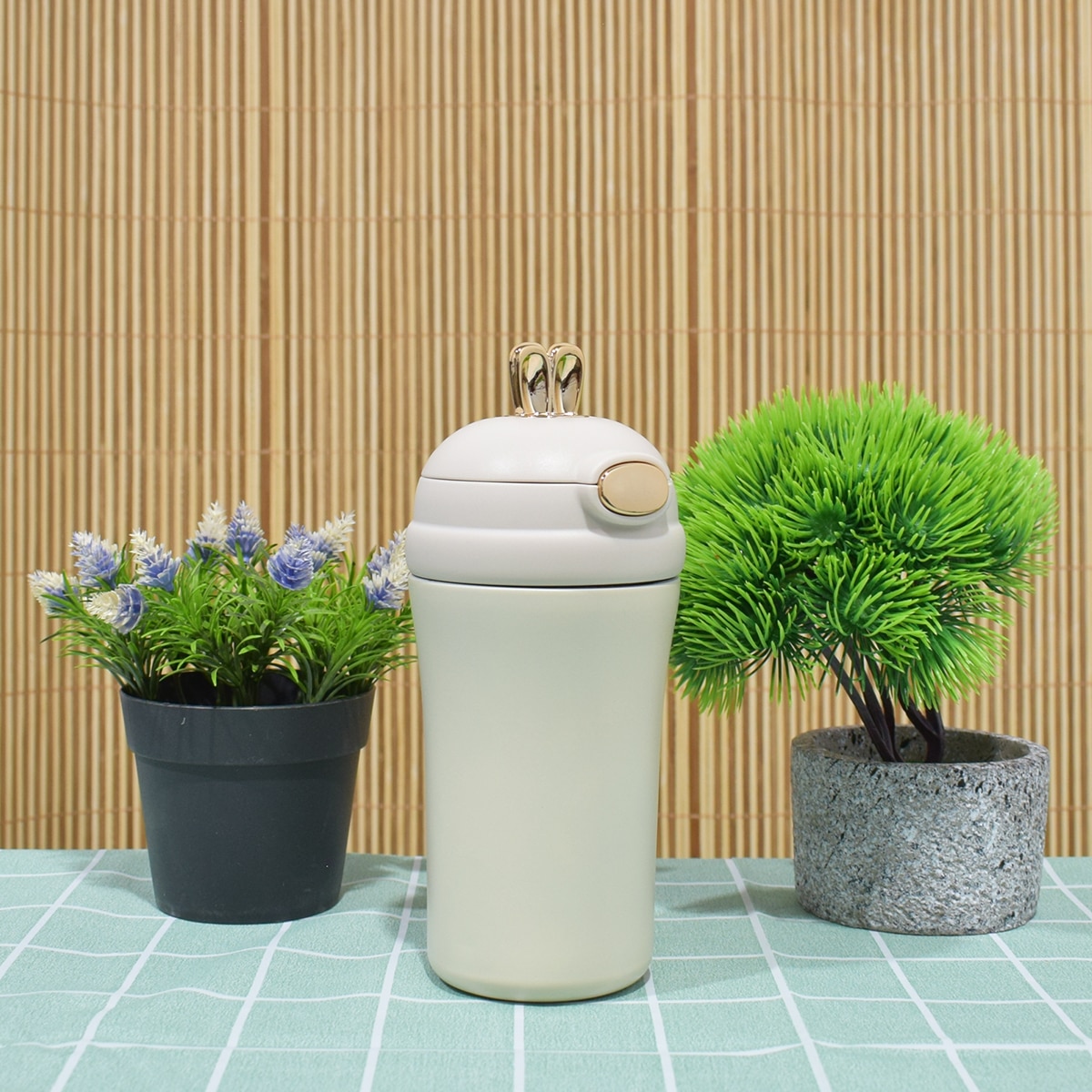 Cana termos, 400ml, din inox, Naimeed D5049, Crem - eMAG.ro