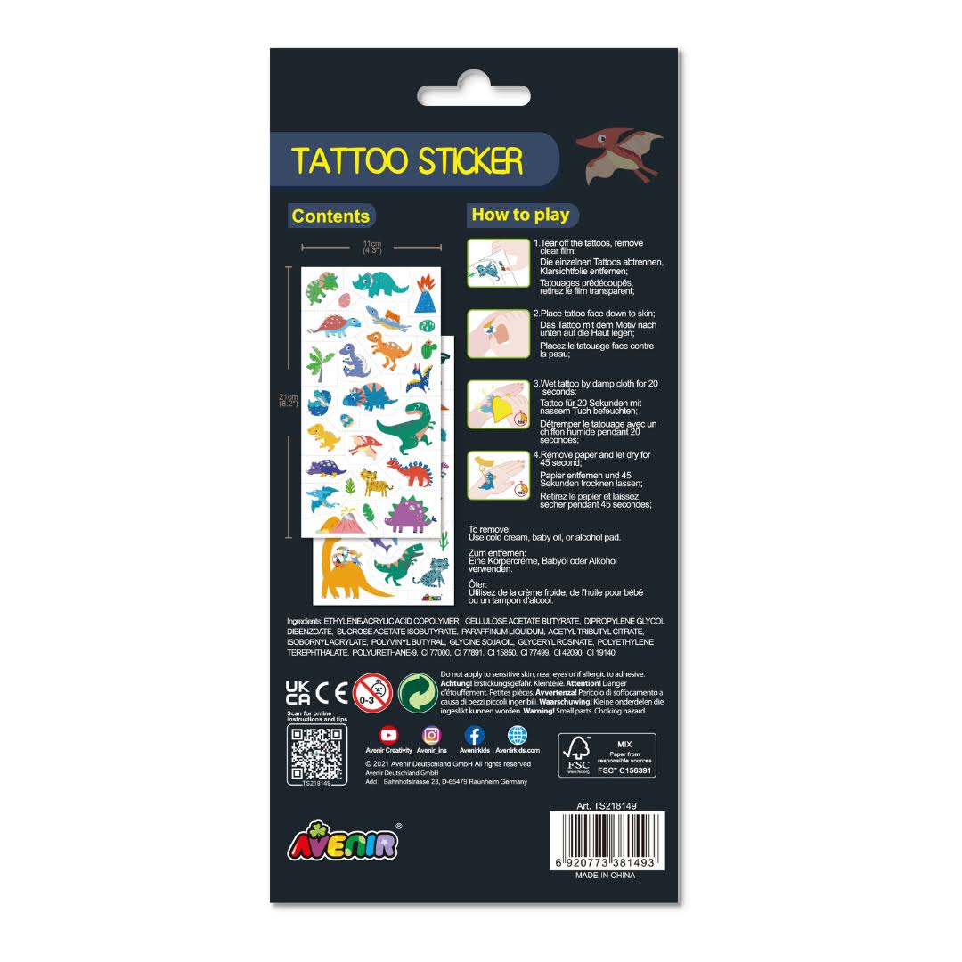Tatuaj lavabil, Avenir, Dinozauri - eMAG.ro