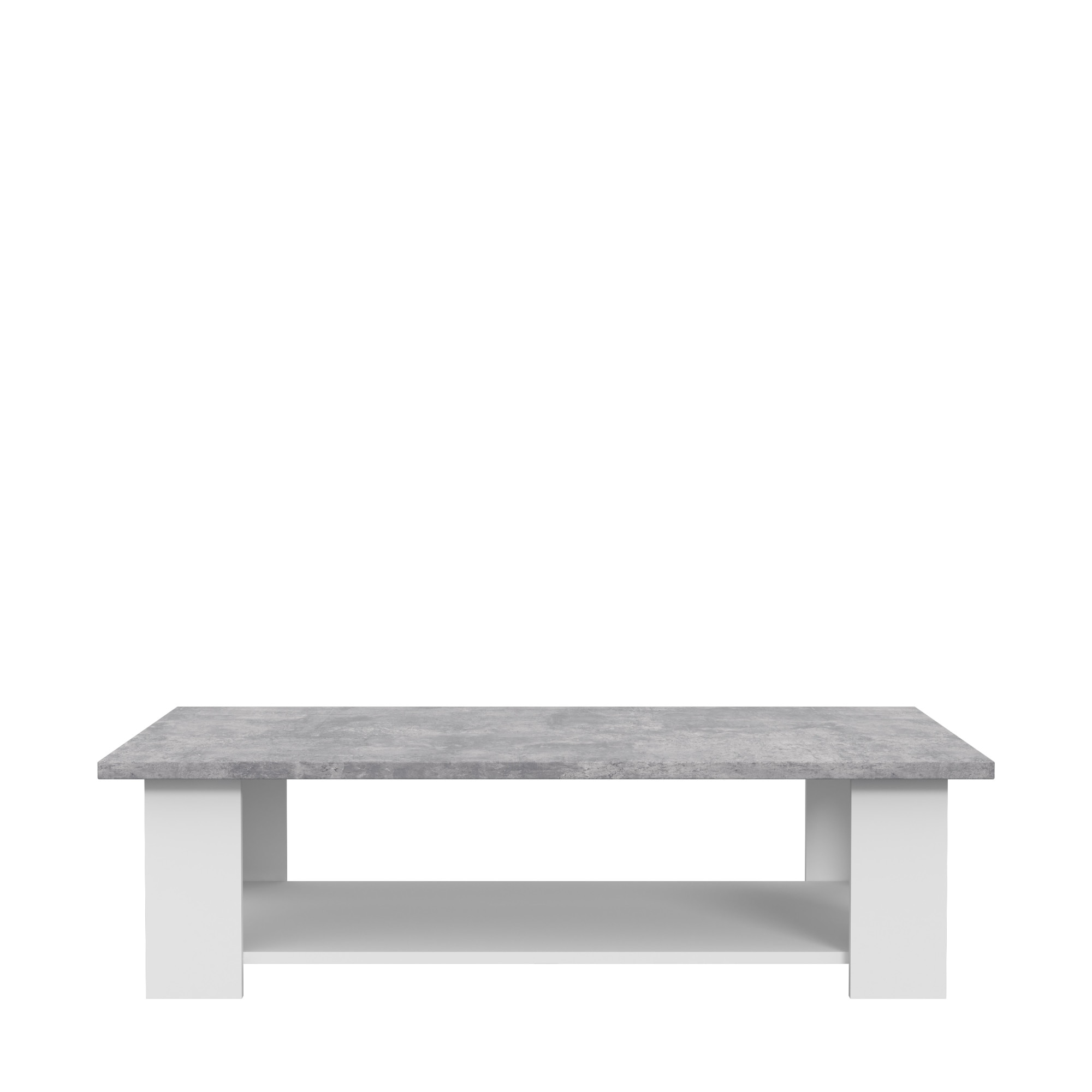 Masuta cafea Forte Coffee Tables, dimensiuni 110x 60x 31, alb/ beton ...