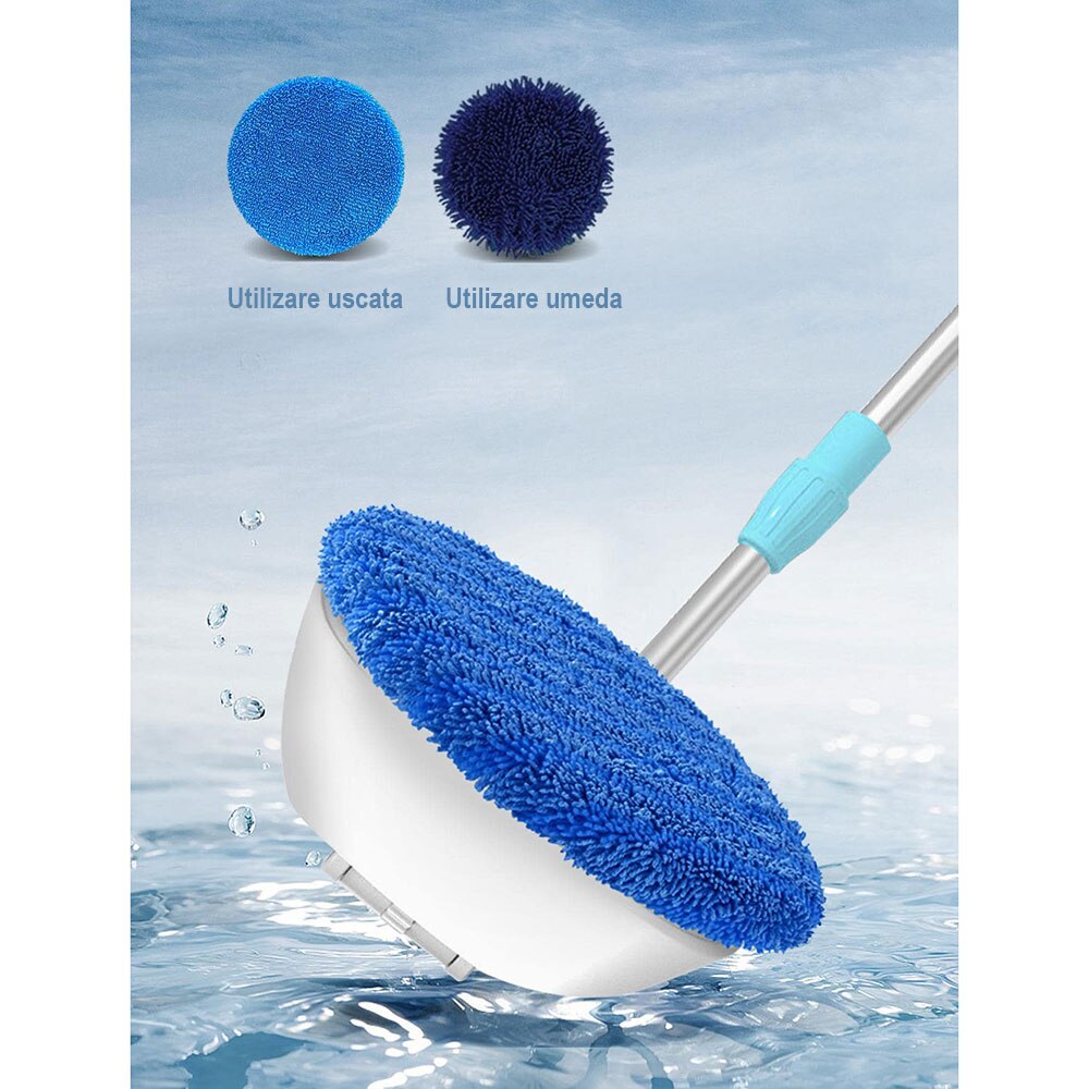 Mop Rotativ SIKS, Lungime Reglabila 98-138 cm, Telescopic, Forma ...