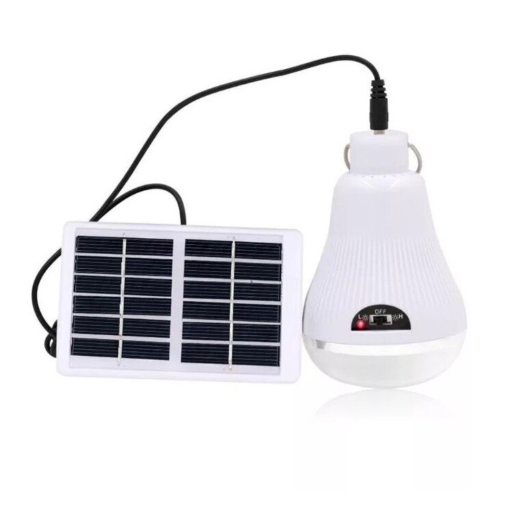Bec Cu Mini Panou Solar EDAR, Portabil, LED, Cu Incarcare Solara ...