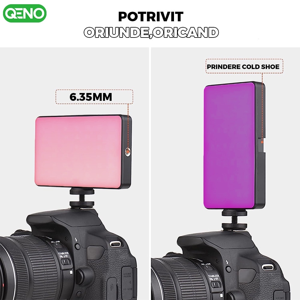 Lampa Video - Foto RGB LED W140 QENO® REVOLIGHTS, Lumina Continua 2500 ...