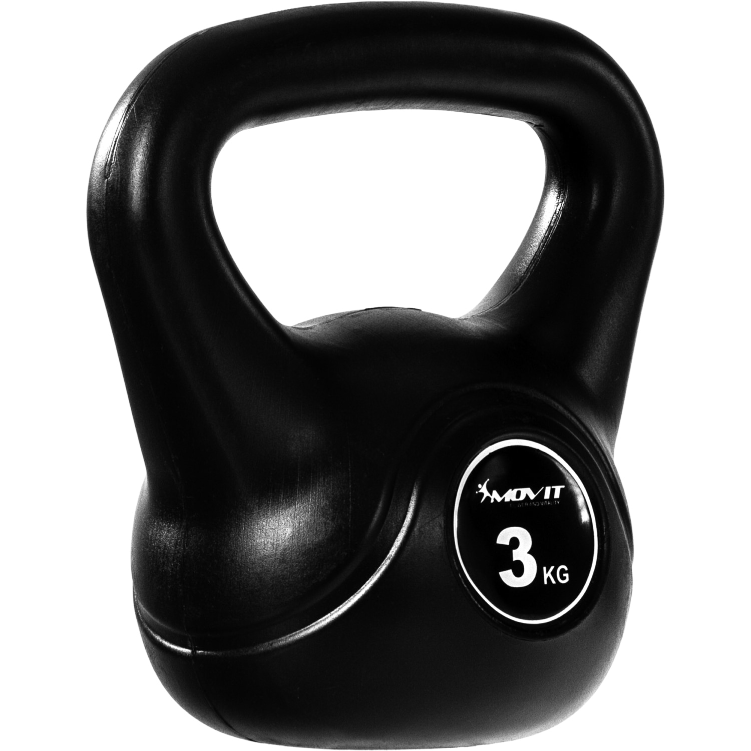 Gantera Kettlebell, MOVIT® de 3 kg, negru - eMAG.ro