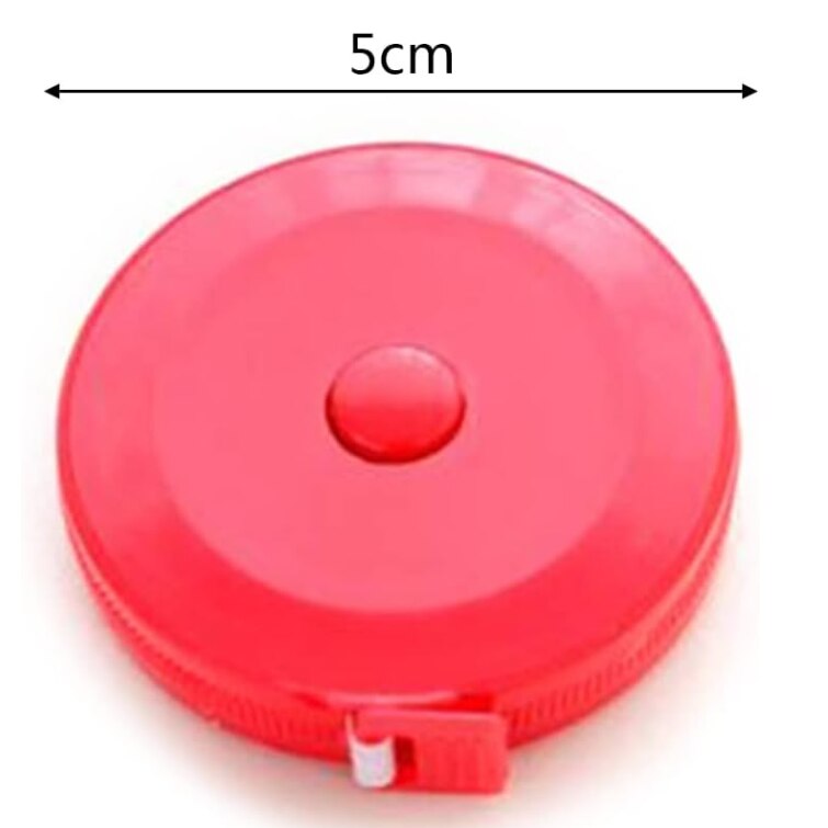 Centimetru croitorie, tip rola retractabila, rosu, Syamag, 150 cm - eMAG.ro
