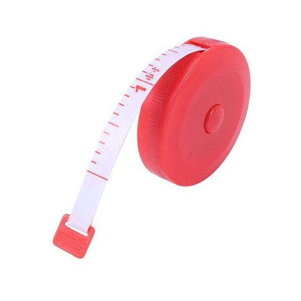 Centimetru croitorie, tip rola retractabila, rosu, Syamag, 150 cm - eMAG.ro