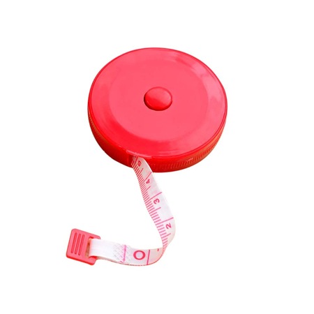 Centimetru croitorie, tip rola retractabila, rosu, Syamag, 150 cm - eMAG.ro