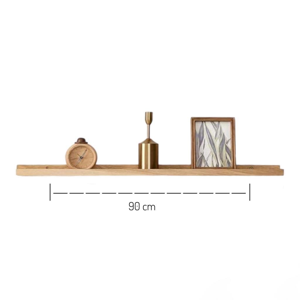 Raft de perete, lemn masiv, stejar, pentru living/dormitor/Bucatarie ...