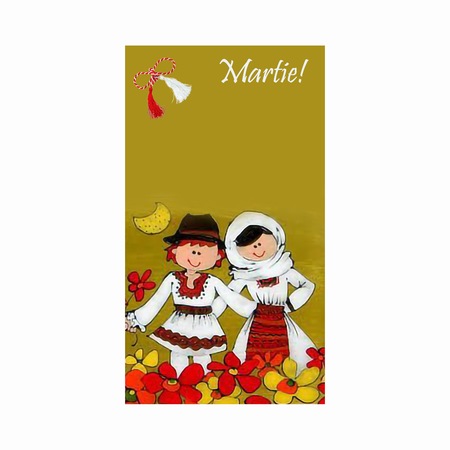 Set 200 Cartonase cu tematica Martisor, model 31, multicolor, 9x5 cm ...
