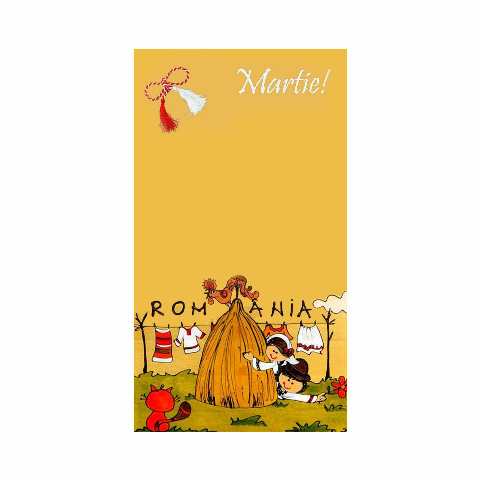 Set 200 Cartonase cu tematica Martisor, model 35, multicolor, 9x5 cm ...