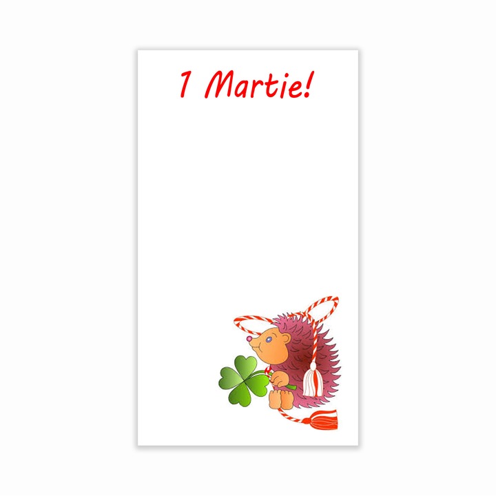 Set 200 Cartonase cu tematica Martisor, model 60, multicolor, 9x5 cm ...