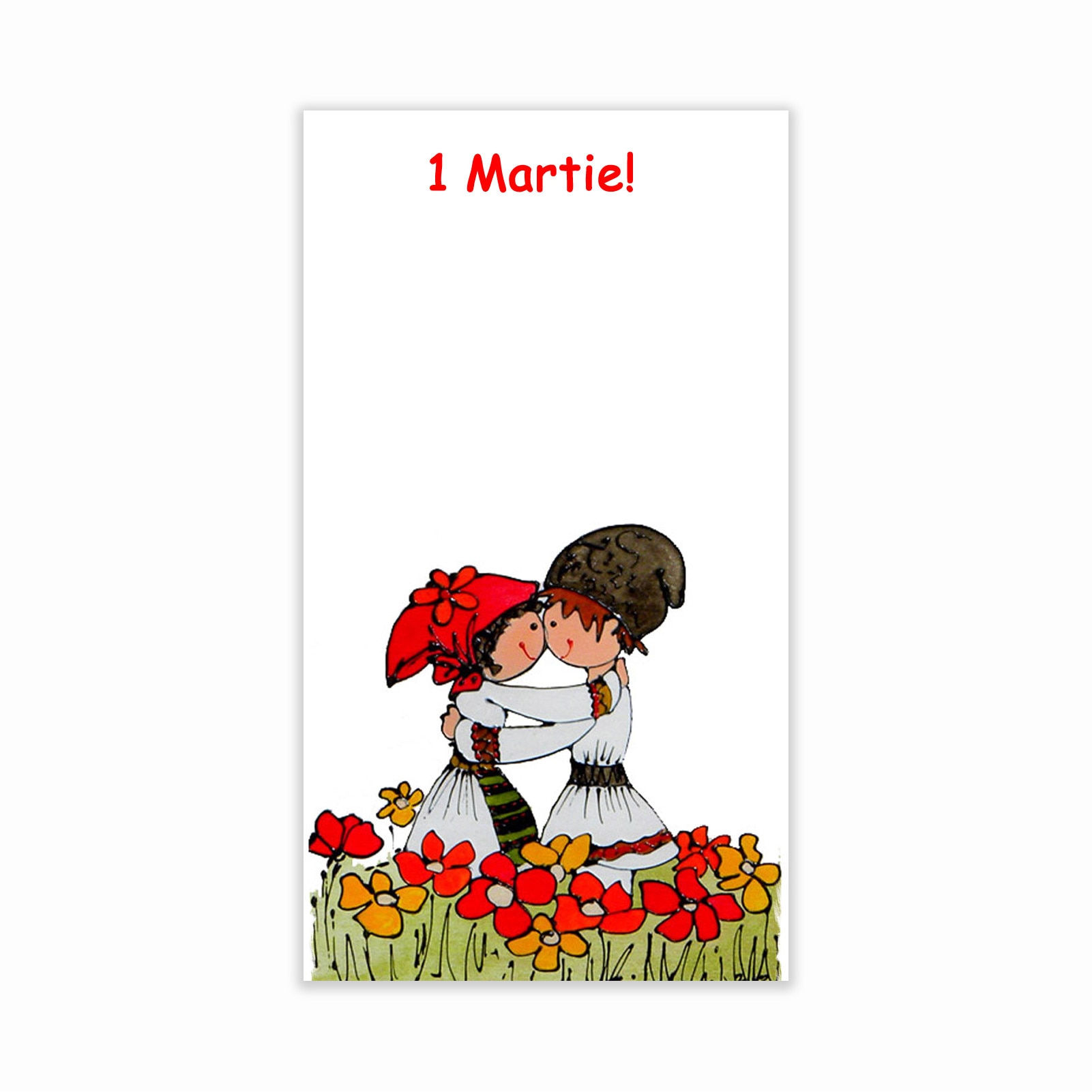 Set 200 Cartonase cu tematica Martisor, model 69, multicolor, 9x5 cm ...