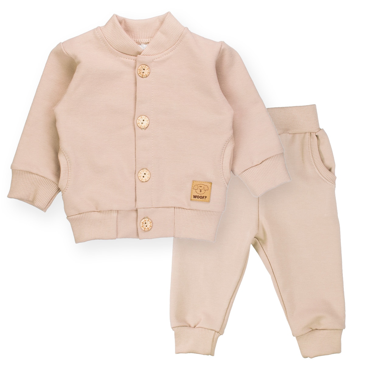 Set 2 piese imbracaminte pentru copii, Martex, Bumbac, Bej, 80-86 cm ...