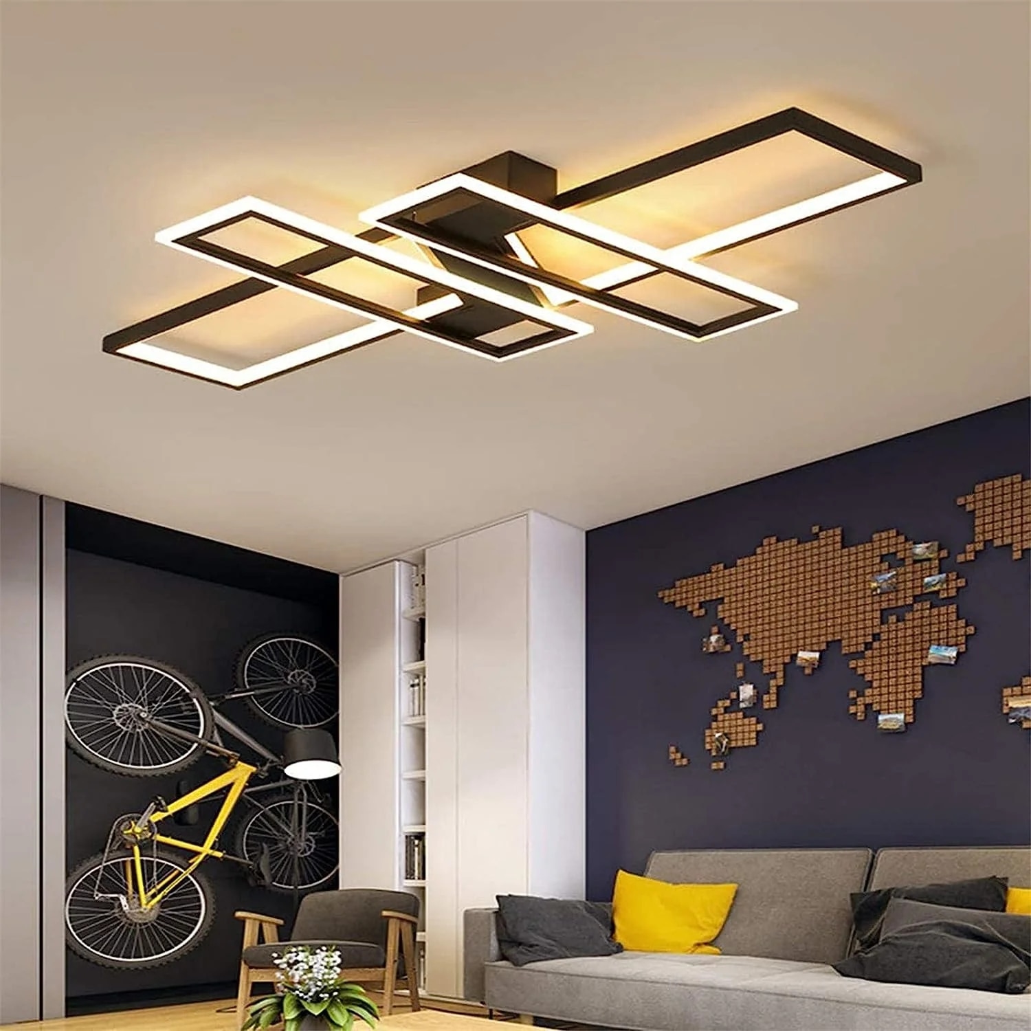 Plafoniera Cu LED, Comely, Aluminiu, Dreptunghiulara, 220v, 46w ...