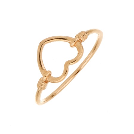 Inel dama aur roze 14k element central inima decupata - eMAG.ro