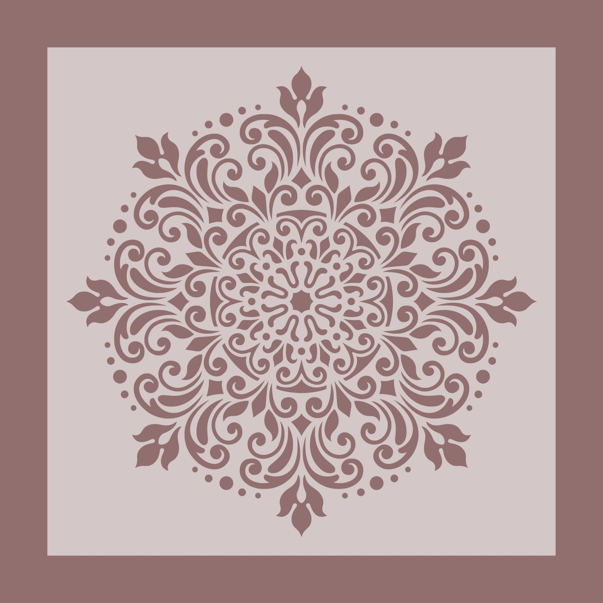 Sablon Mandala SOUL - Dimensiune: 59x59cm, Grosime: 0.5mm - eMAG.ro