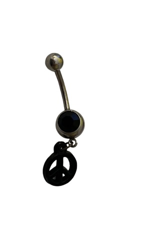 Cercel buric cu bila si semnul pacii 2,5cm - eMAG.ro