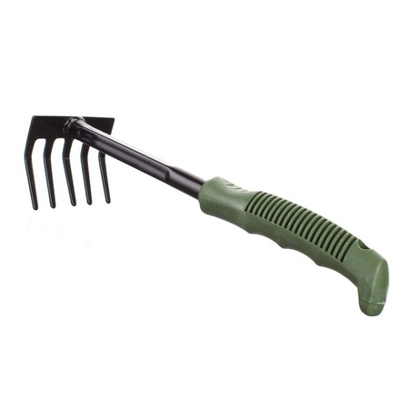 Grebla mica de gradina cu maner din cauciuc si dinti din otel - eMAG.ro