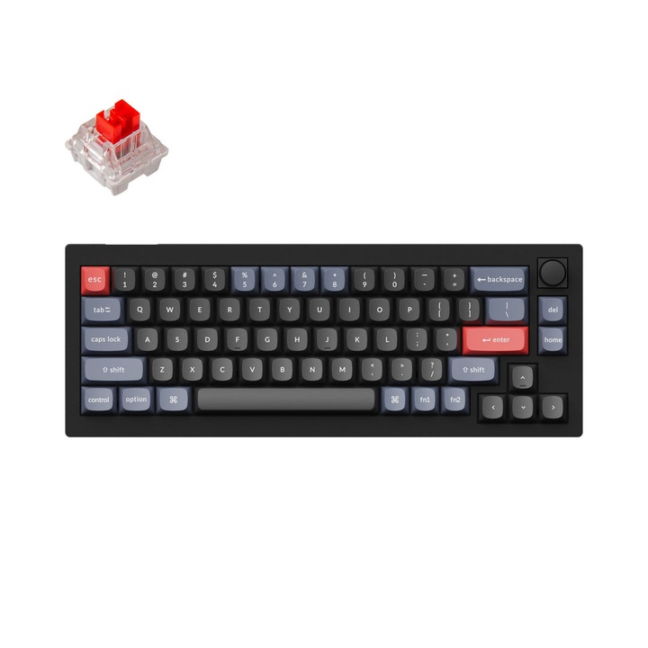 Tastatura Mecanica Gaming Keychron V2 QMK Carbon Black, RGB LED, Hot ...