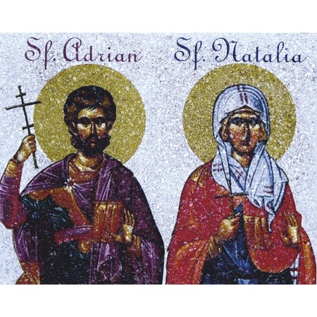 Icoana pe Coaja de Ou, Ecoart Movement, Sfintii Adrian si Natalia-3 ...