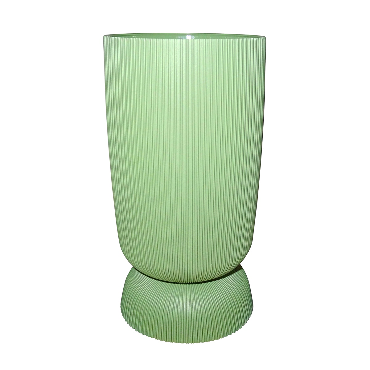 Vaza flori French Style 3 Litri, H27 cm, D15 cm, plastic, culoare Moss ...