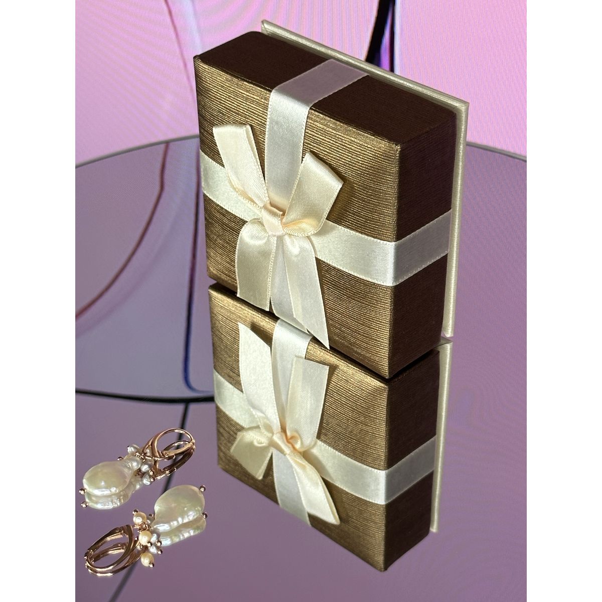 Set Trinity, colier, bratara, inel si cercei cu perle de cultura albe ...