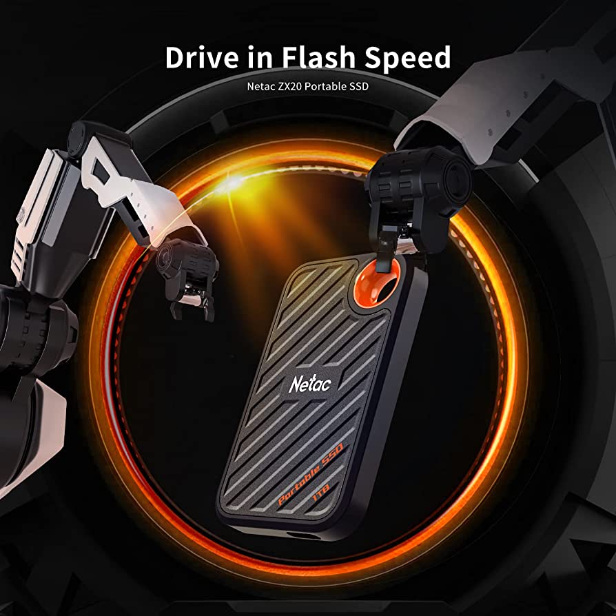SSD extern Netac ZX20, 1TB, NVMe, USB 3.2 Gen2x2, 2000 MB/s - eMAG.ro