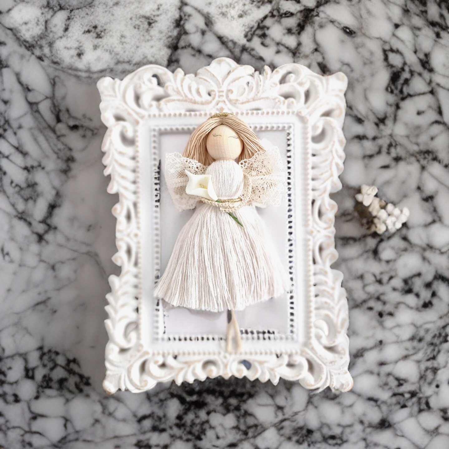 Decoratiune de tip papusa din macrame, AleArtizan® confectionata manual ...