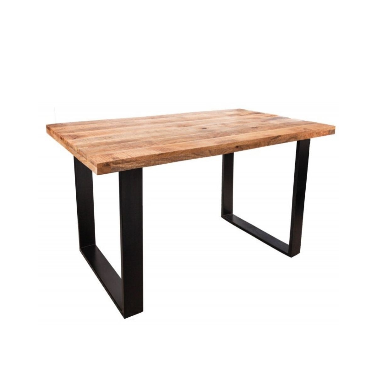 Masa de dining Iron Craft, lemn masiv mango lacuit, cadru metalic, 140 ...