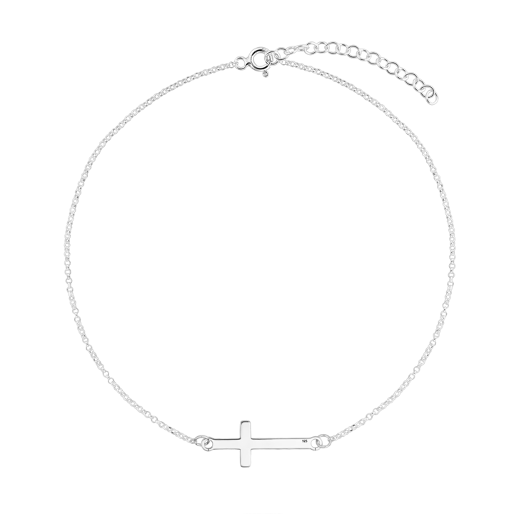 Bratara de picior din argint, cruce, 22-27 cm - eMAG.ro