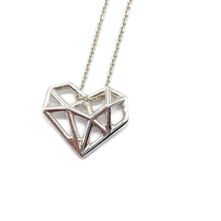 Pandant inima Origami, stil modern - eMAG.ro