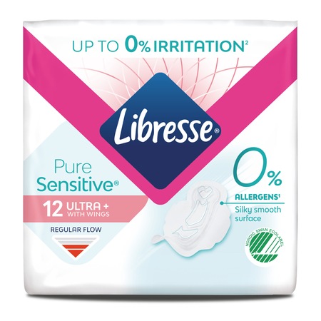 Absorbante Libresse Pure Sensitive Ultra, 12 bucati - eMAG.ro