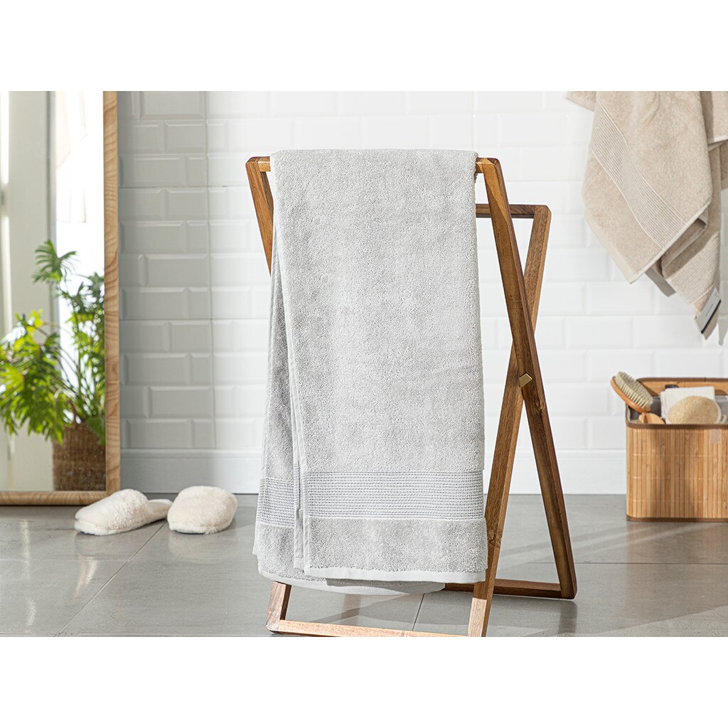 Prosop de baie, English Home, Deluxe, Bumbac 100%, 90x150 Cm, Gri - eMAG.ro