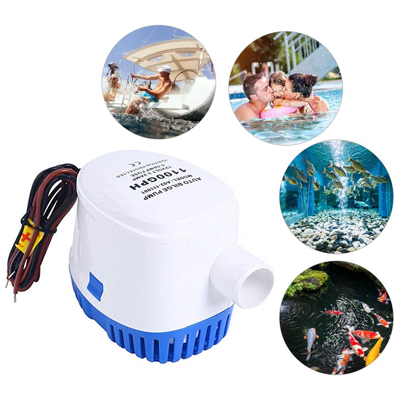 Pompa de apa submersibila automata, Vaxiuja, 12V, 38W, 67L/min ...