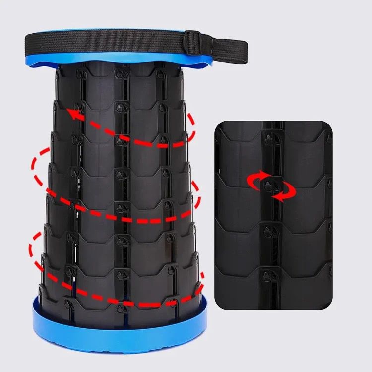 Scaun telescopic cu pliere telescopica, FYRELLI®, ideal pentru camping ...