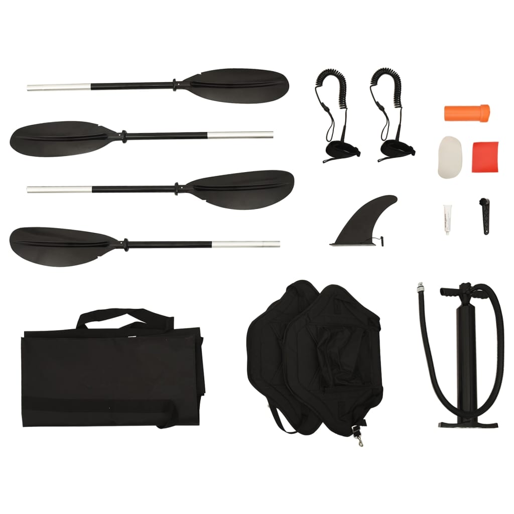 Caiac gonflabil vidaXL, rosu, 424x81x31 cm, poliester - eMAG.ro