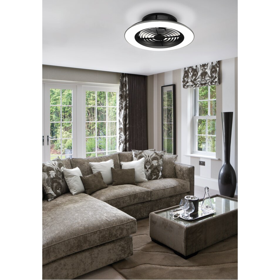 Ventilator cu sistem LED integrat si telecomanda, Alisio Mini, 52.5x16 ...