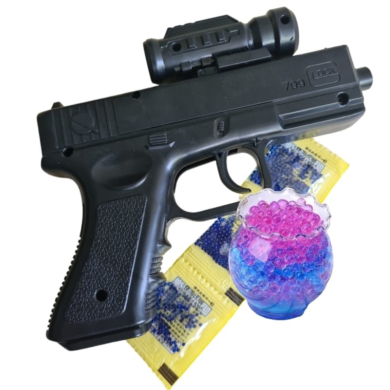 Pistol de jucarie cu 5000 bile de gel Orbeez, Model Glock 709, 6 ...