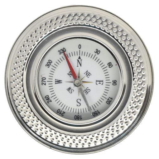 Busola din metal cu capac, 55mm diametru, Argintiu - eMAG.ro