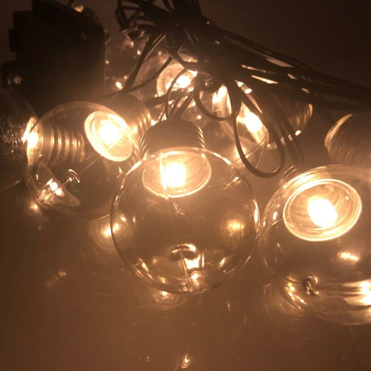 Ghirlanda luminoasa LED de gradina, cu panou solar, model Retro, 10 ...