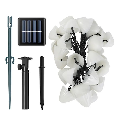 Lumini solare pentru gradina BZRSH, forma ciuperca, 30 LED, 6 metri ...