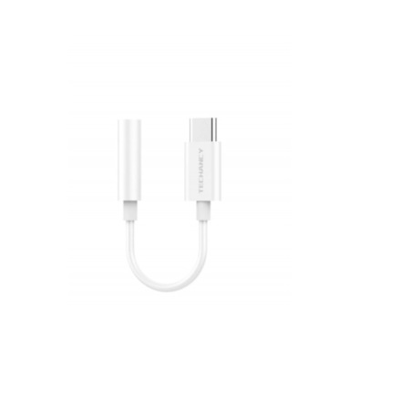 Adaptor Cablu Audio USB Type-C la mufa Jack 3.5 mm mama, AKS75, alb ...