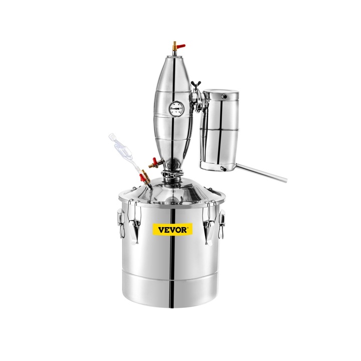 Set distilator alcool, Vevor, 70 L, Otel inoxidabil, Argintiu - eMAG.ro